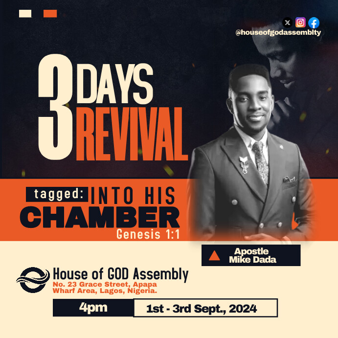 professional bible study, church, revival pra Template | PosterMyWall