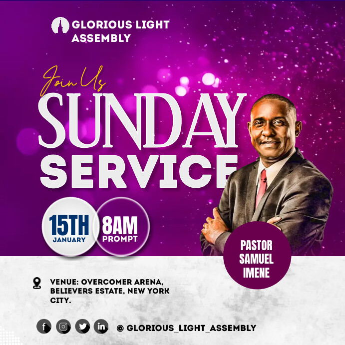 Plantilla de Professional Bible Study, Church, Revival Pra | PosterMyWall