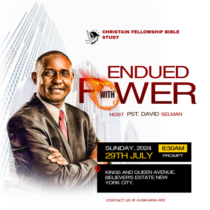 Copy of Professional Bible Study, Church, Revival Prayer Worship And Praise, Sunday Service ...