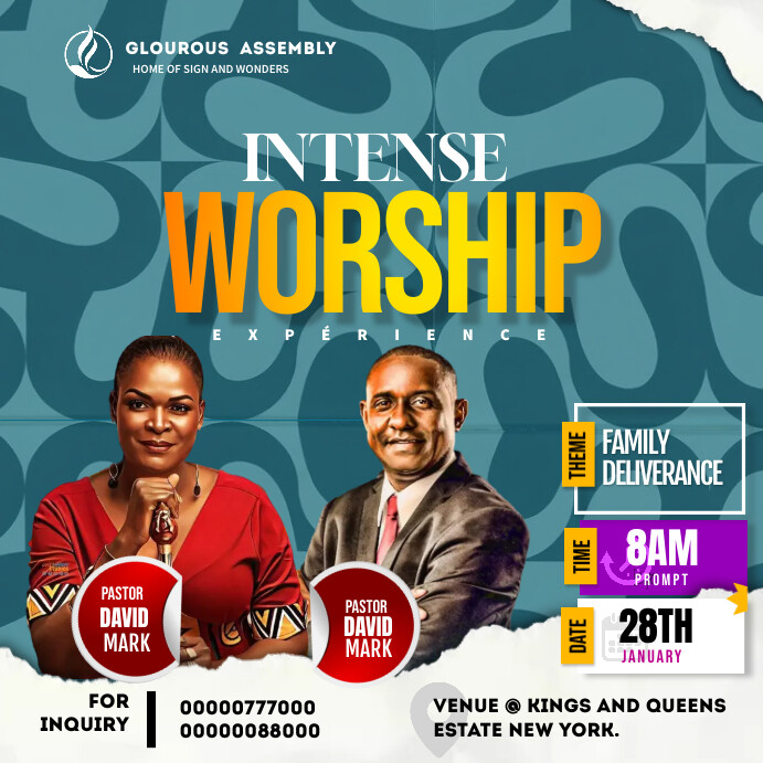 Professional Bible Study, Church, Revival Pra Template | PosterMyWall