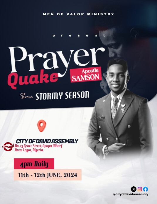 Copy of professional bible study, church, revival pra | PosterMyWall