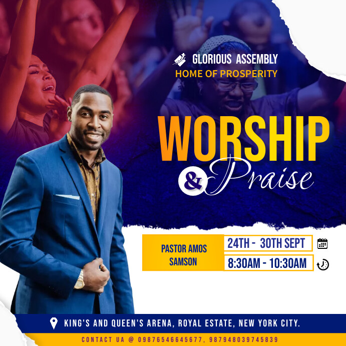 Professional Bible Study, Church, Revival Pra Template | PosterMyWall