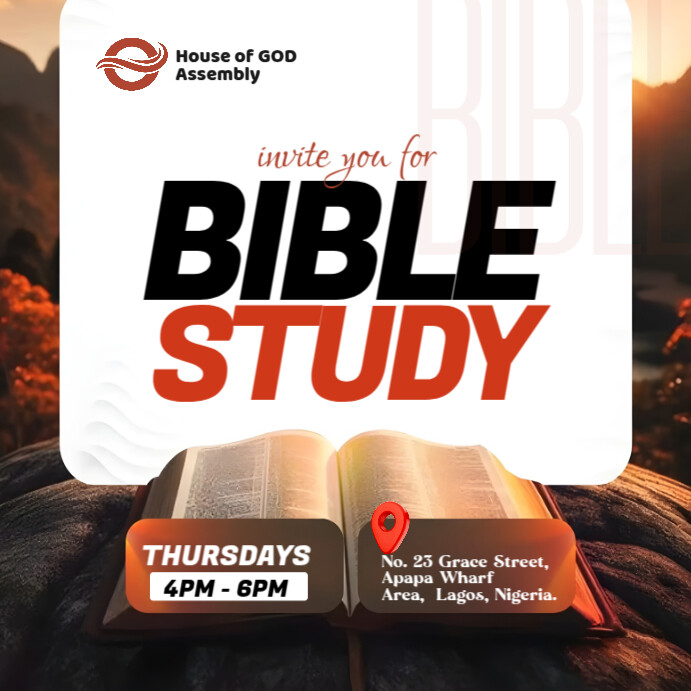 Copy of Professional Bible Study, Church, Revival Prayer Worship And ...