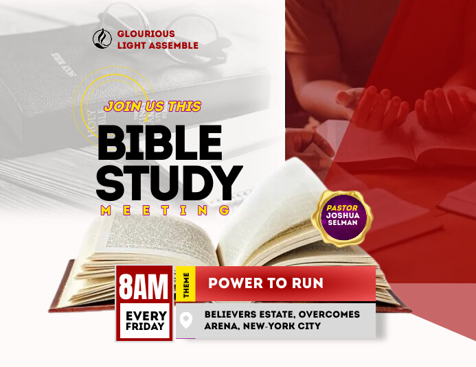 Professional Bible Study, Church, Revival Pra Template | PosterMyWall