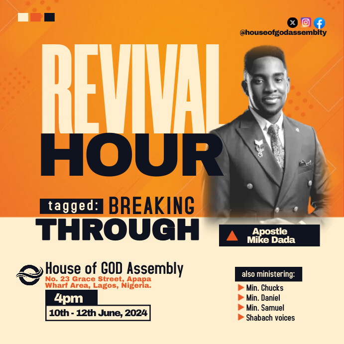 professional bible study, church, revival pra Template | PosterMyWall