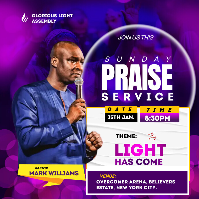 Professional Bible Study, Church, Revival Pra Template | PosterMyWall