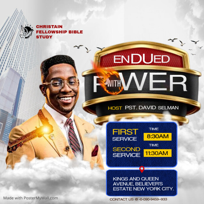 Professional Bible Study, Church, Revival Pra Template | PosterMyWall