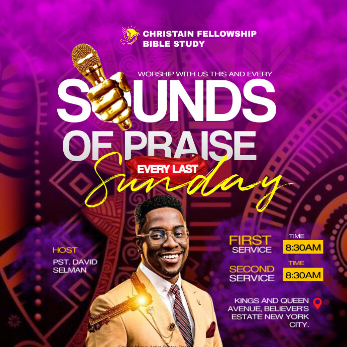 Professional Bible Study, Church, Revival Pra Template | PosterMyWall