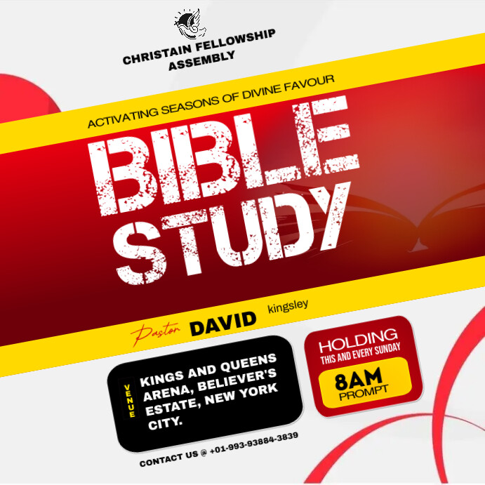 Copy of Professional Bible Study, Church, Revival Pra | PosterMyWall
