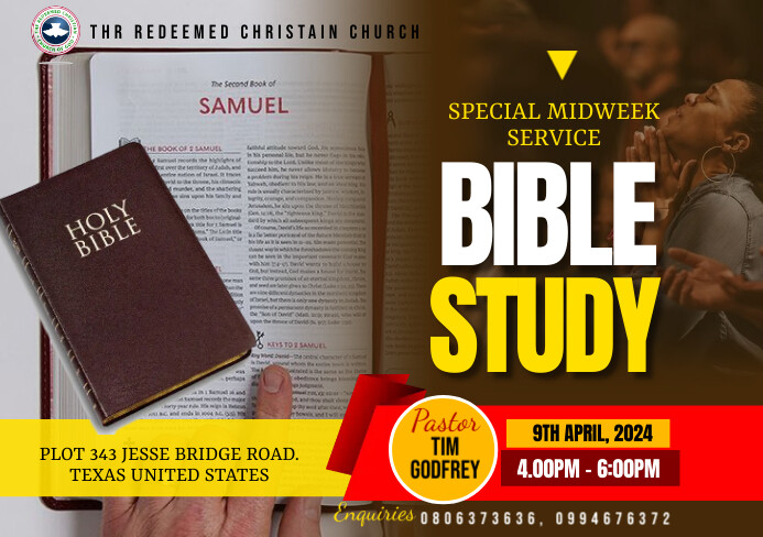 Professional Bible Study A5 Template | PosterMyWall
