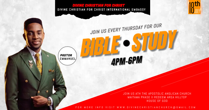 Professional Bible Study Facebook Shared Imag Template | PosterMyWall