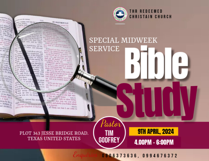 Professional Bible Study Flyer (us Letter) Template | PosterMyWall