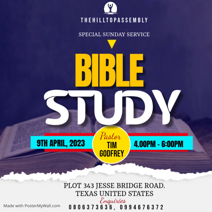 Professional Bible Study Instagram Post Templat | PosterMyWall