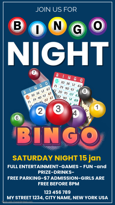 Copy of Professional Bingo Night Event Invitation Flyer Poster ...