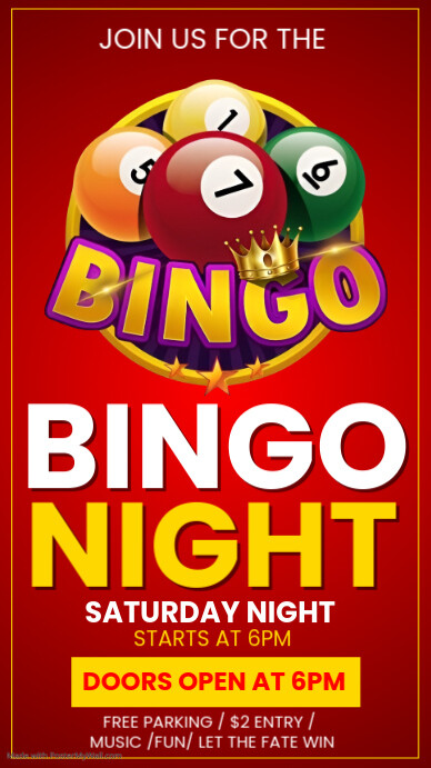 Copy of Professional Bingo Night Event Invitation Flyer Poster ...