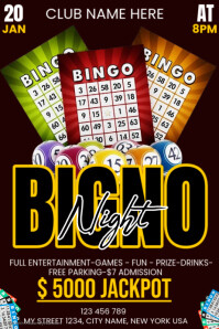 Bingo Night Event Invitation Poster Flyer Template | PosterMyWall