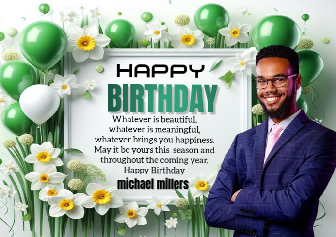 Professional Birthday A3 Template | PosterMyWall