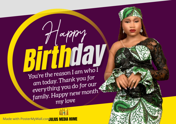 Professional Birthday A4 Template | PosterMyWall
