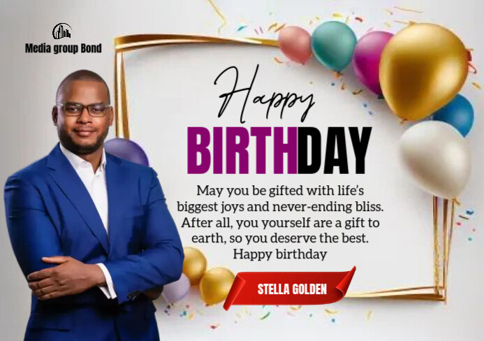 Professional Birthday A5 Template | PosterMyWall