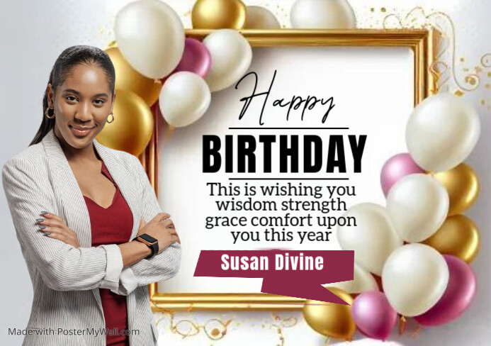 Professional Birthday A5 Template | PosterMyWall