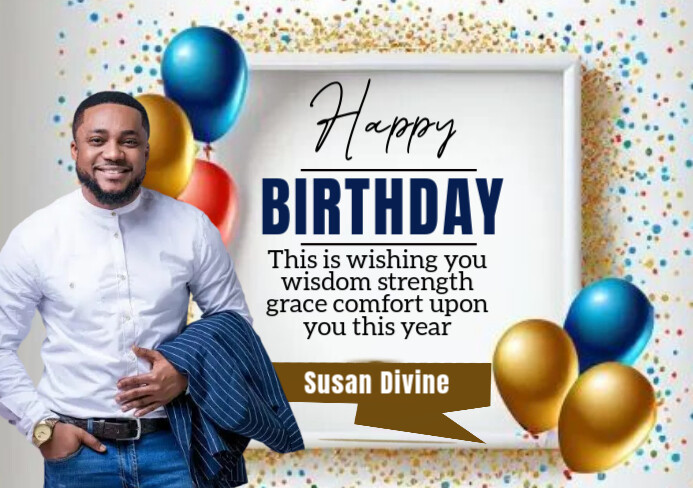 Professional Birthday A5 Template | PosterMyWall