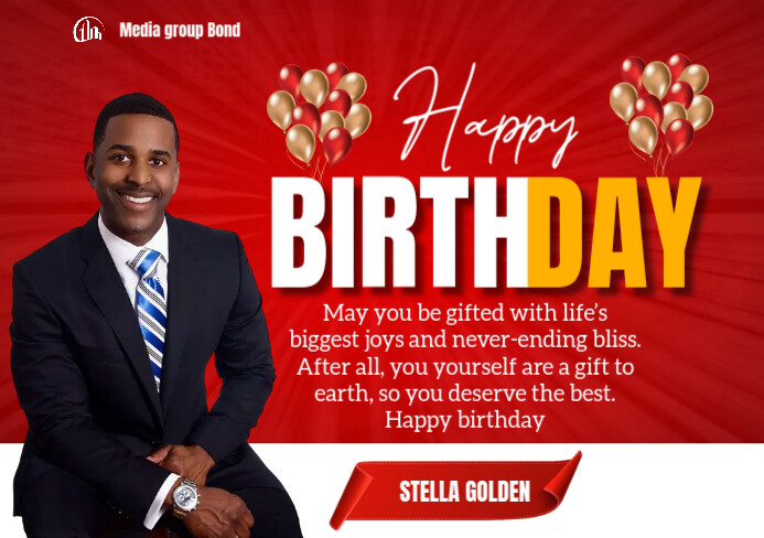 Professional Birthday A5 Template | PosterMyWall