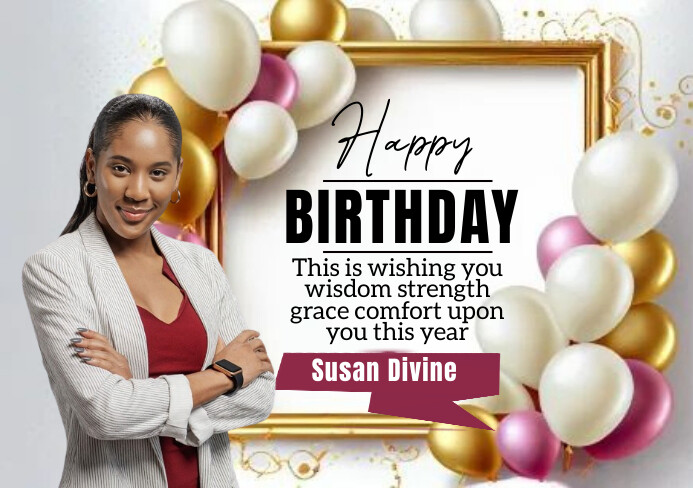 Professional Birthday A5 Template | PosterMyWall