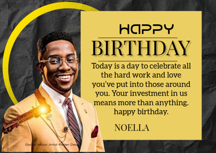 Professional Birthday A6 Template | PosterMyWall