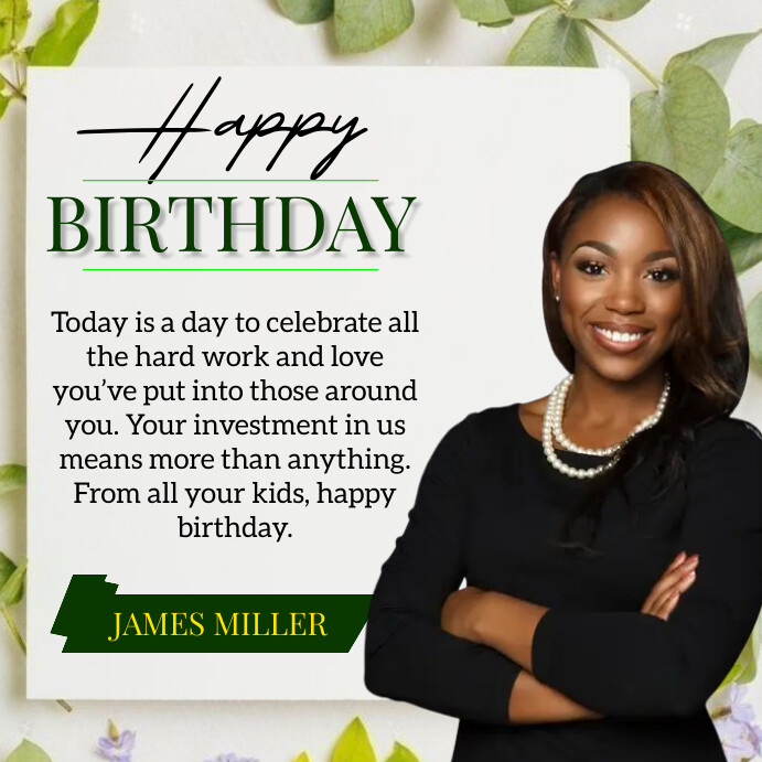 Copy of Professional Birthday Instagram Post | PosterMyWall
