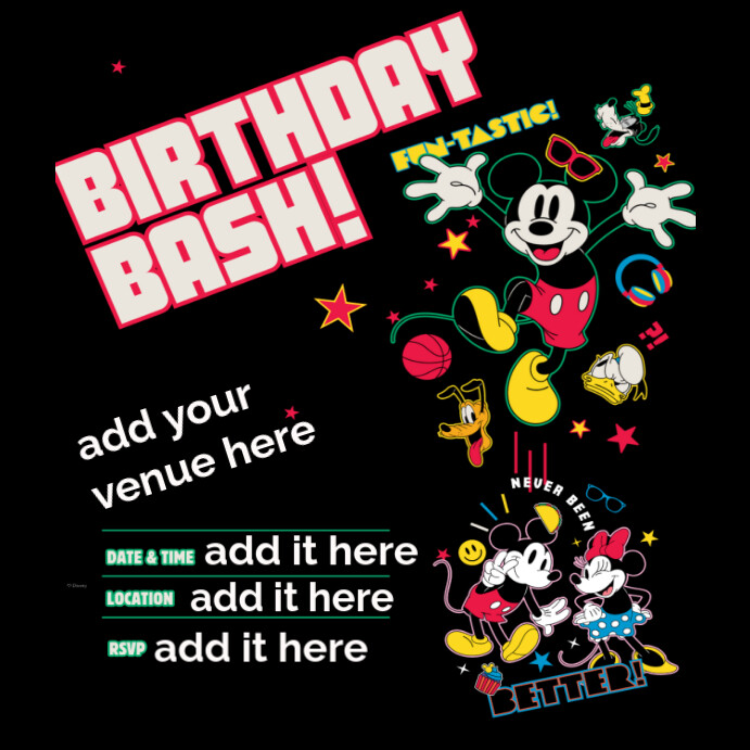 Professional Birthday Party Bash Instagram Post Template | PosterMyWall
