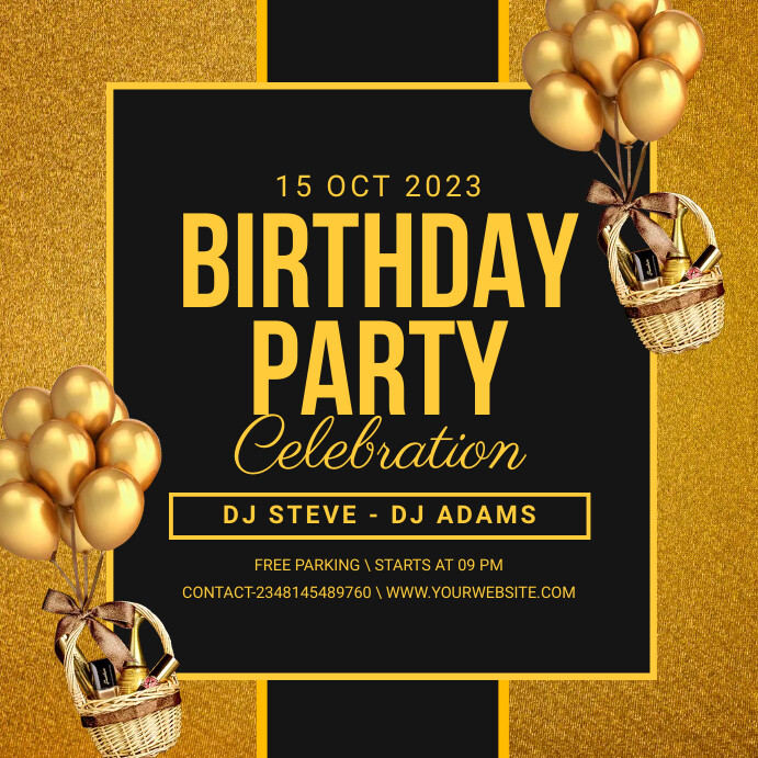 Copy of Professional Birthday Party Instagram Post | PosterMyWall