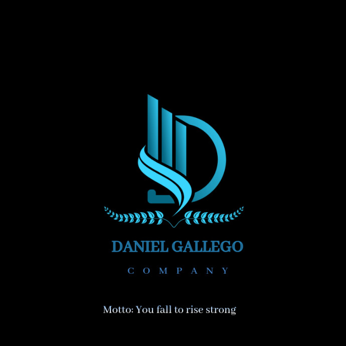 Professional Black And Blue Initials Creative Logo Logo Template ...