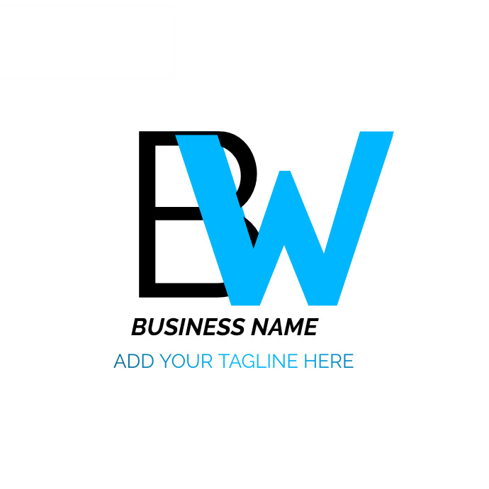 Professional Black And Blue Logo Logo Template | PosterMyWall