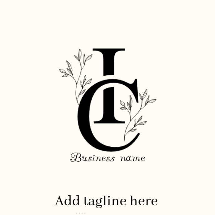 Professional Black Cream Elegant Logo Template | PosterMyWall