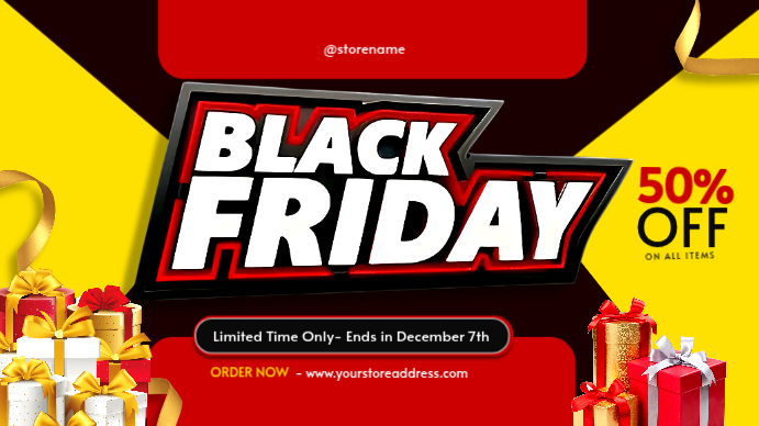 Professional Black Friday Card Design, Holiday Sales Promotion, Mega ...