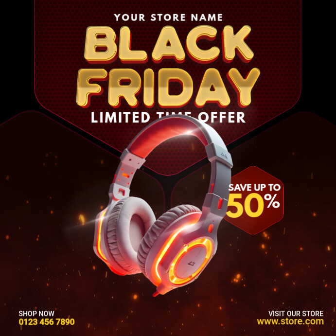 Copy of Professional Black Friday Limited Time Offer Instagram Post ...