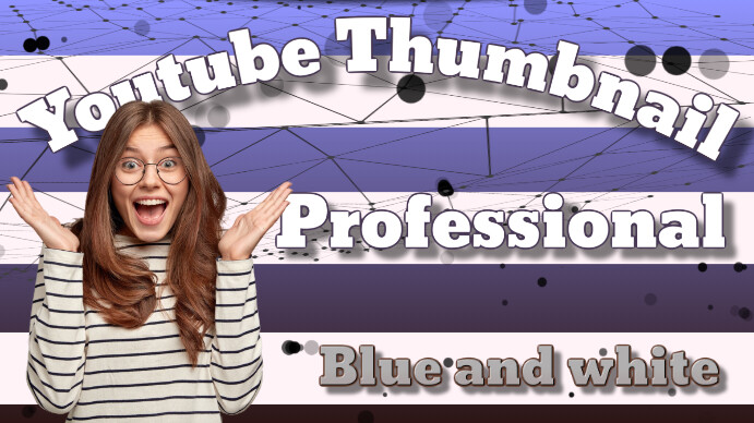 Modèle Professional Blue And White Youtube Thumbnail | PosterMyWall