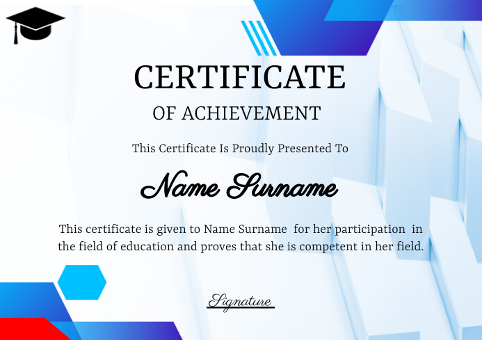 Professional Blue Gold Elegant Minimalist Awa Template | PosterMyWall