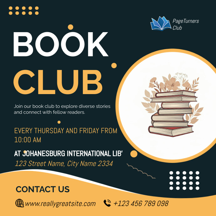 Copy of Professional Book Club Instagram Post | PosterMyWall