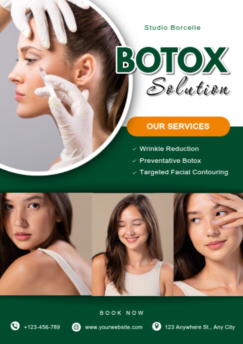 Professional Botox Ad For Clinic A4 Template | PosterMyWall