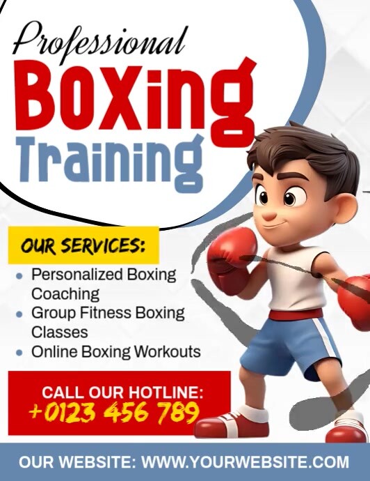 Professional Boxing Training Template | PosterMyWall