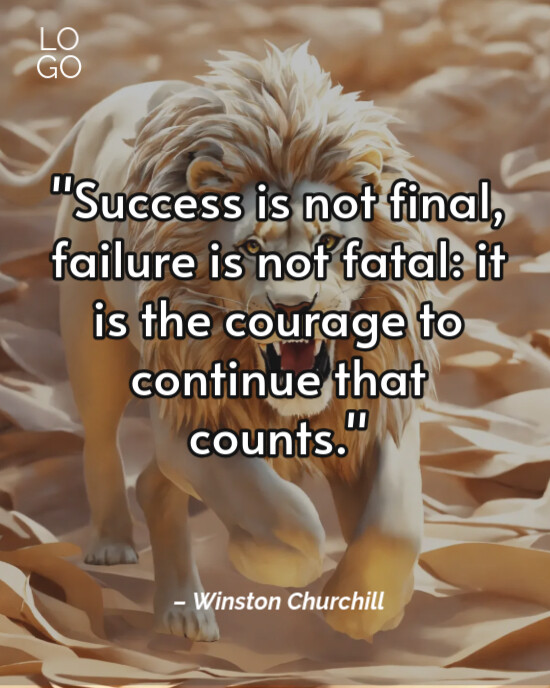 Professional Bravery Inspirational Post Template | PosterMyWall