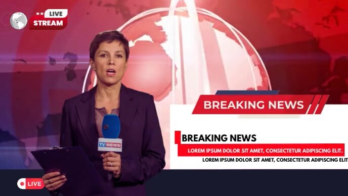 Professional Breaking News Red Youtube Thumbn Templat | PosterMyWall