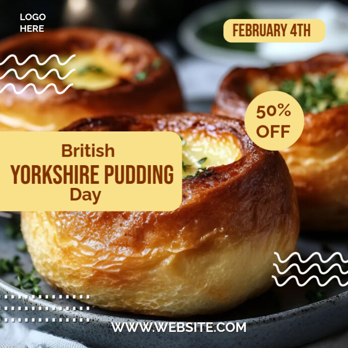 Professional British Yorkshire Pudding Day Instagram Post Template ...