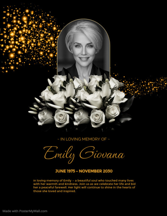 Copy of Professional Burial Flyer | Burial Poster | Funeral Flyer ...