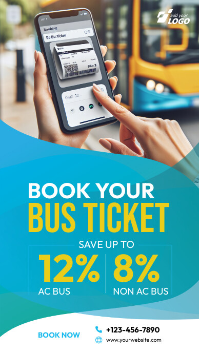 Plantilla de Professional Bus Ticket Booking Instagram Ins | PosterMyWall