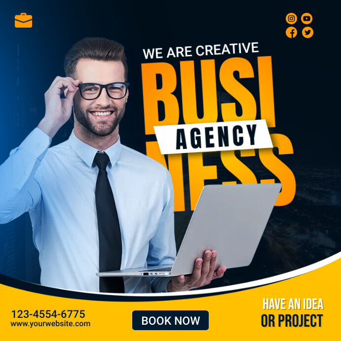 Copy of Professional Business Agency Instagram Post | PosterMyWall