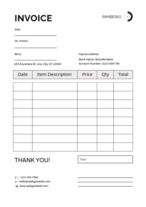 Modèle Professional Business Invoice | PosterMyWall