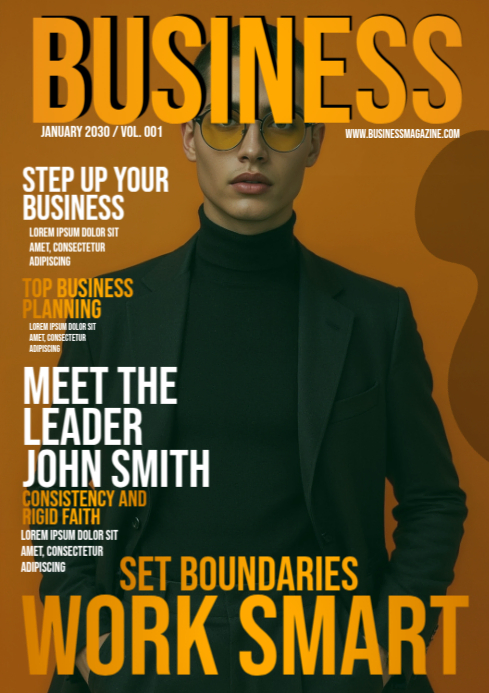 Professional Business Magazine Cover Design Template A4 | PosterMyWall