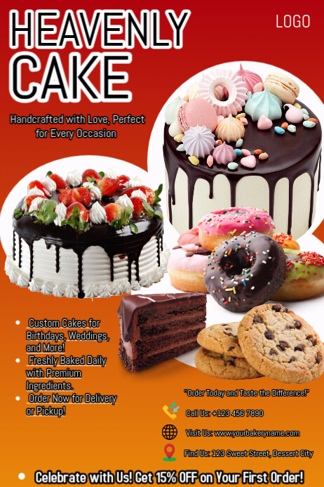 Professional Cake Poster Template | PosterMyWall